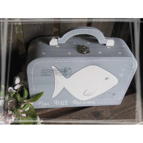 Valise Urne anniversaire Bon Voyage - Atelier Plume d'Ange
